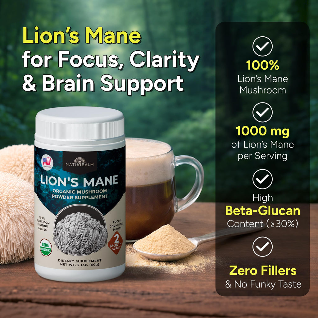 USDA organic Lion's Mane extract benefits