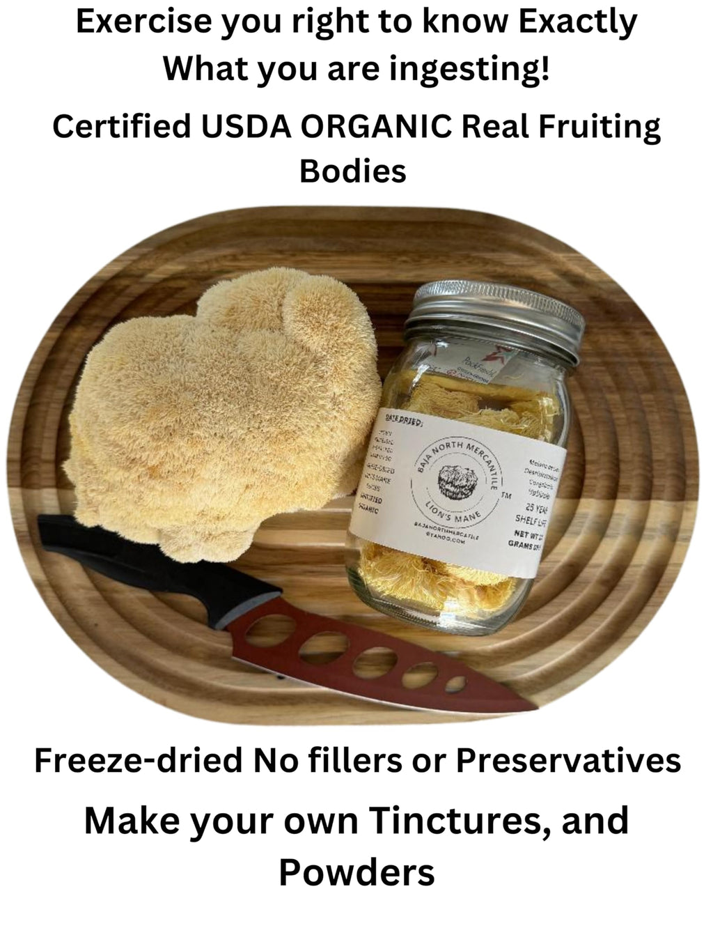 USDA organic lion's mane mushroom benefits