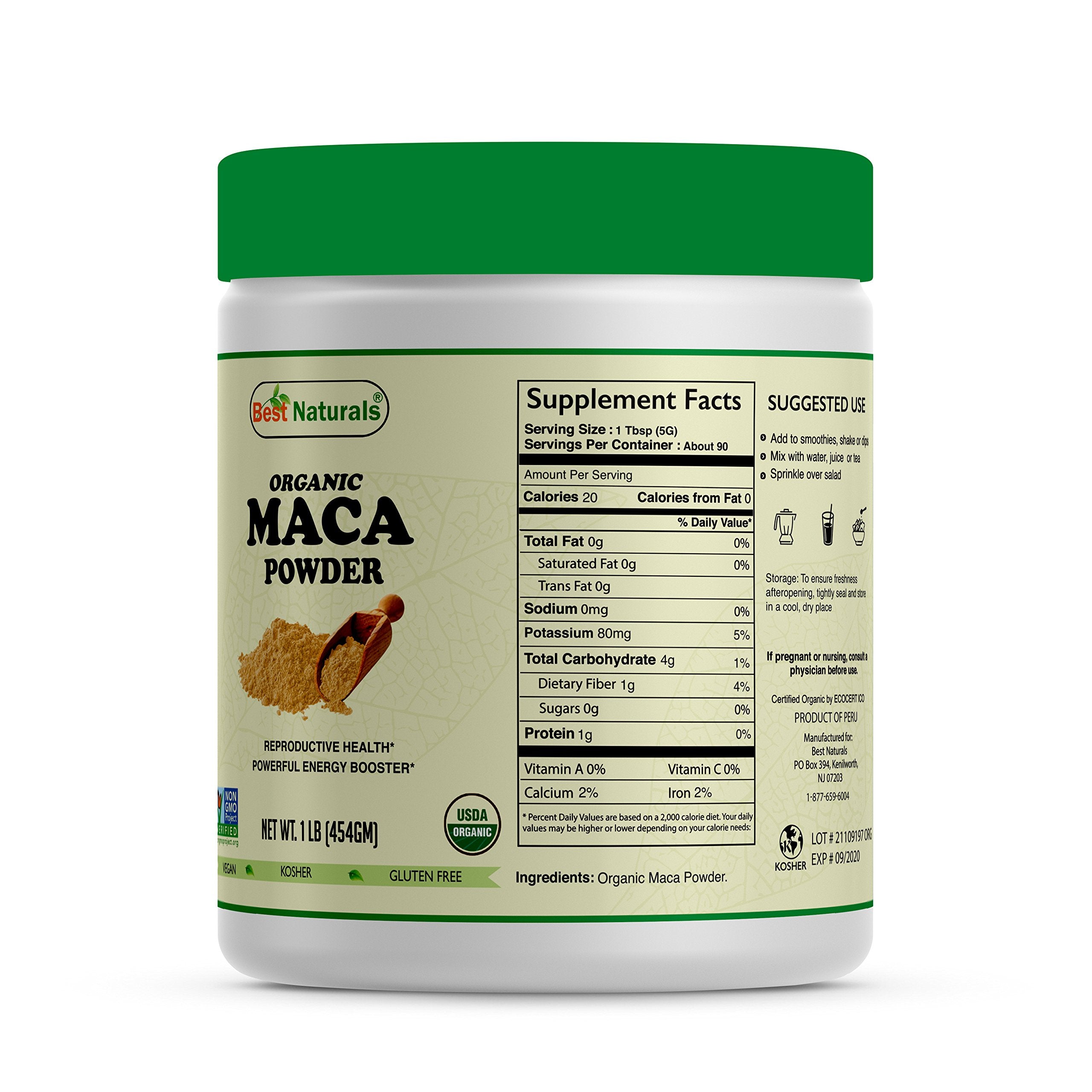 USDA organic maca root nutrition