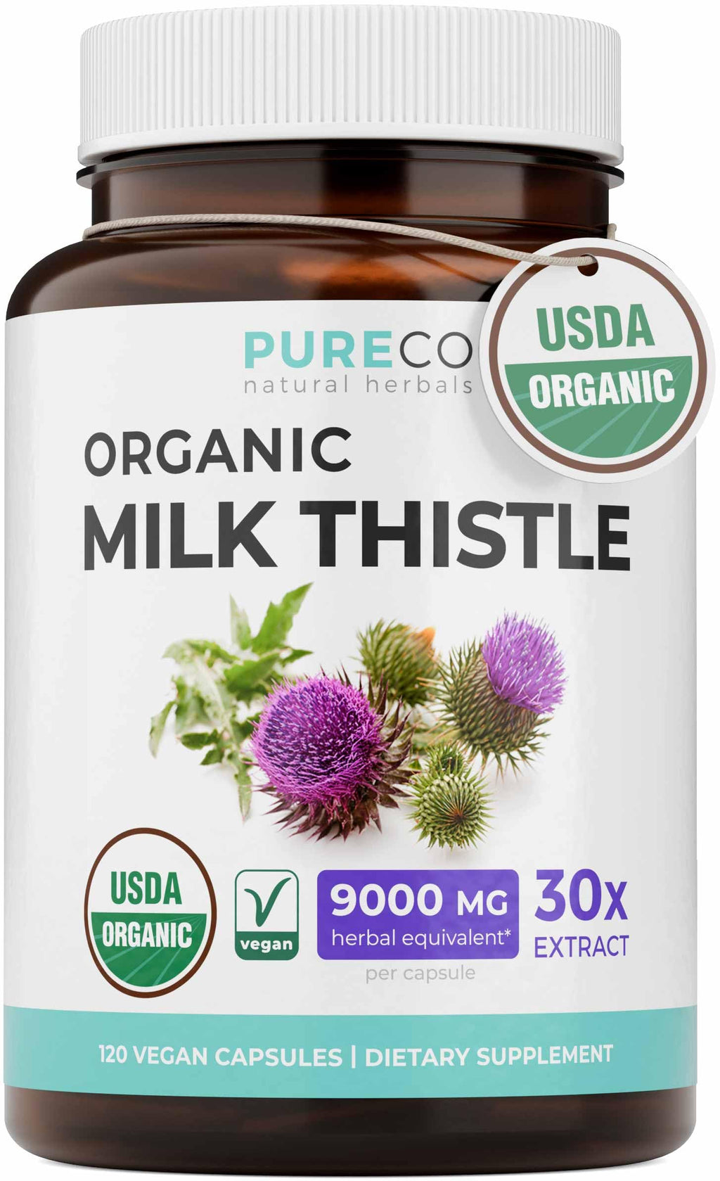 USDA organic milk thistle capsules