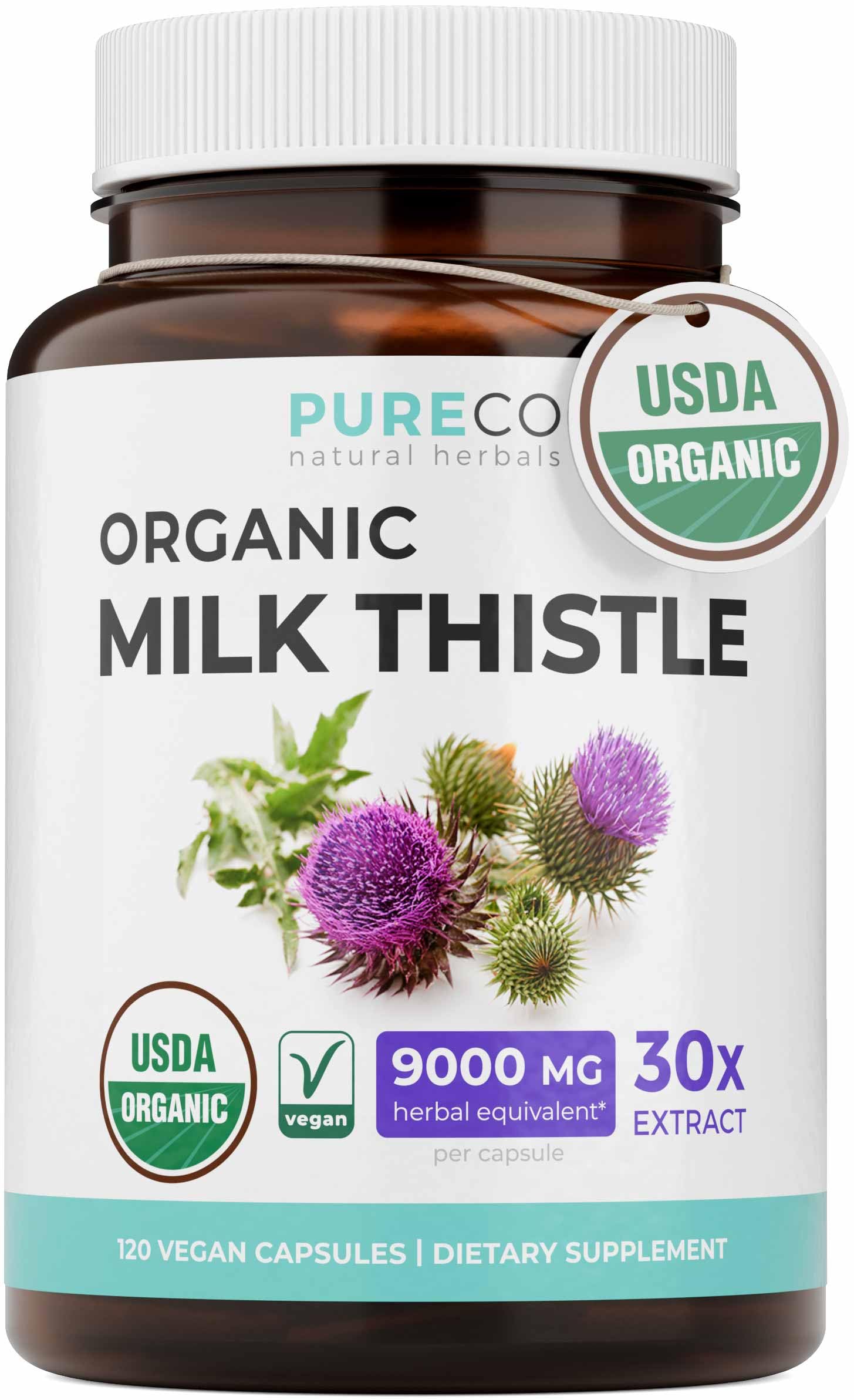USDA organic milk thistle capsules