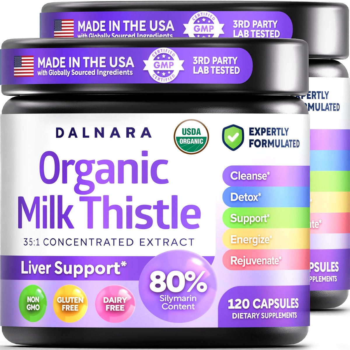 USDA Organic Milk Thistle extract capsules