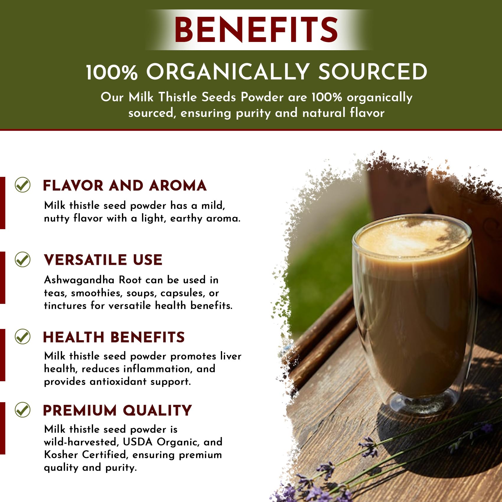 USDA organic milk thistle supplement