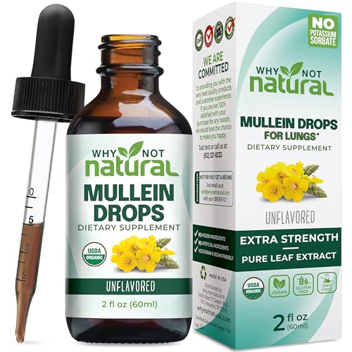 USDA Organic mullein drops for wellness
