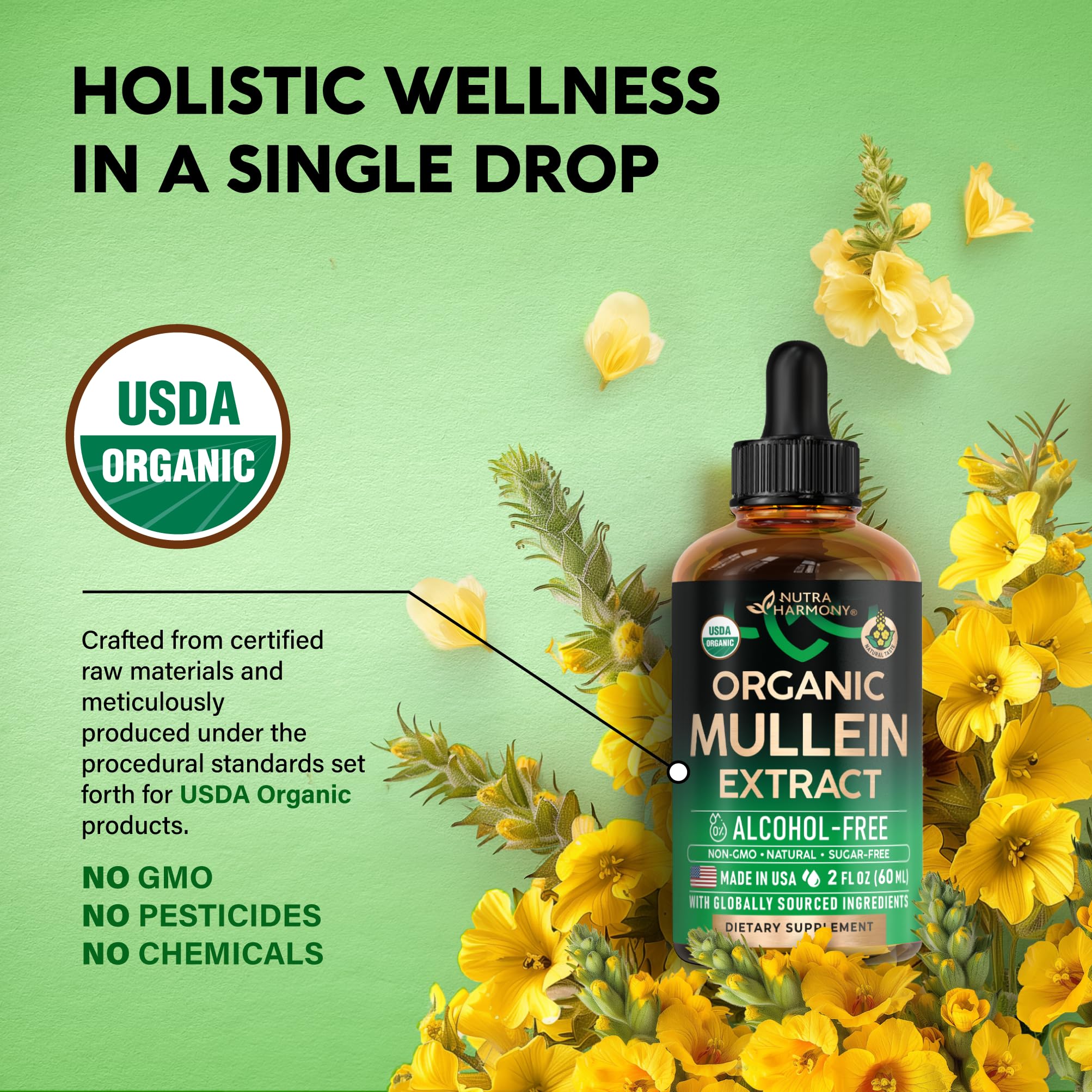 USDA organic mullein for wellness