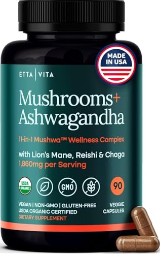 USDA organic mushroom supplement capsules