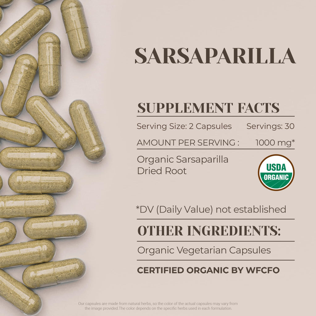 USDA organic sarsaparilla for vitality