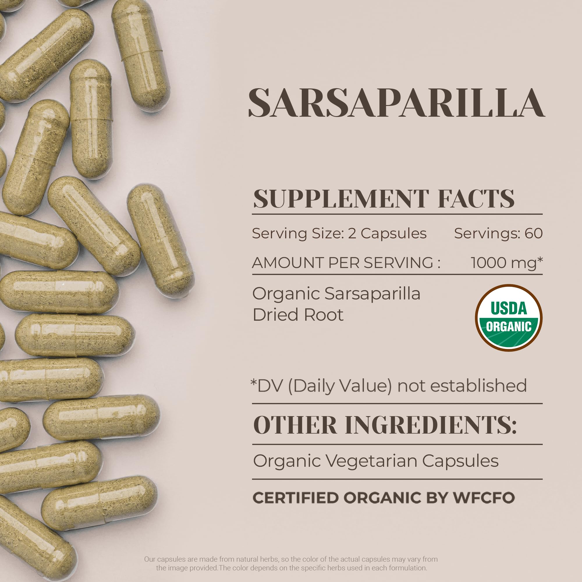 USDA organic sarsaparilla for vitality