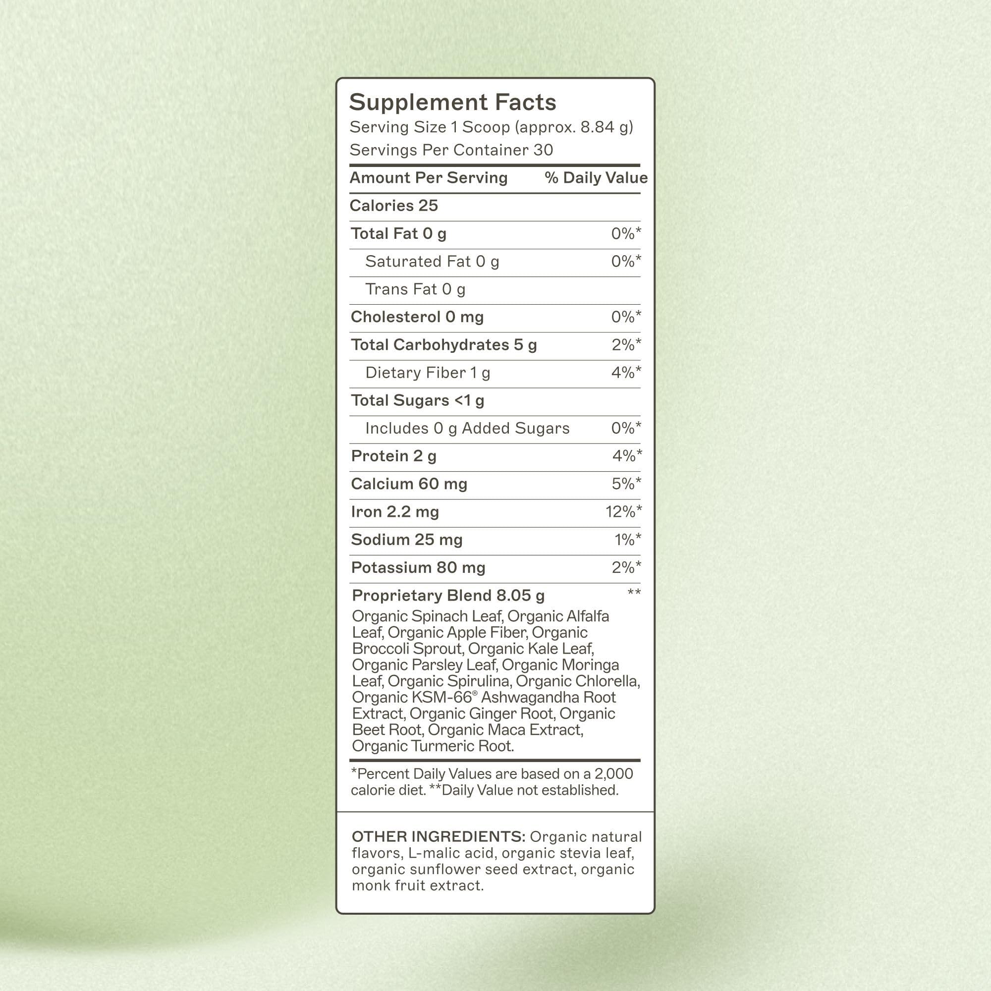USDA organic spirulina supplement