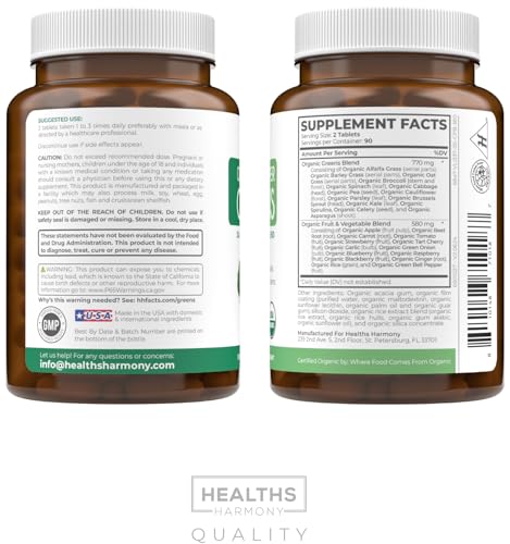 USDA organic super greens supplement