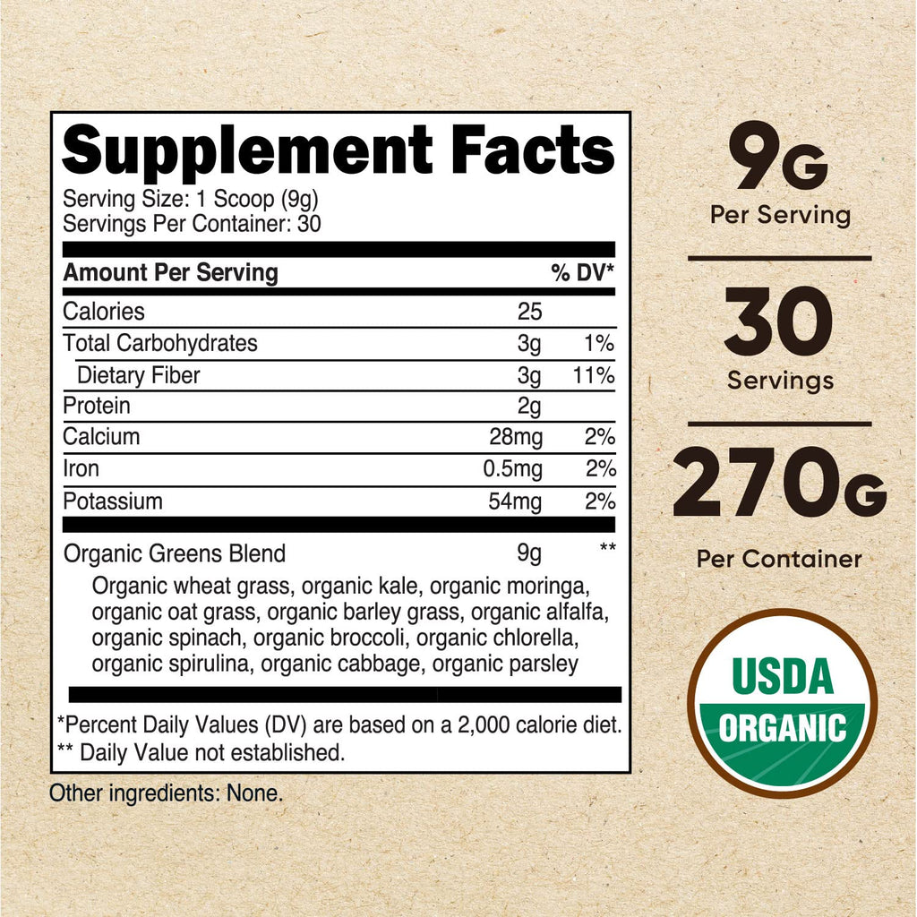 USDA organic superfood blend for health
