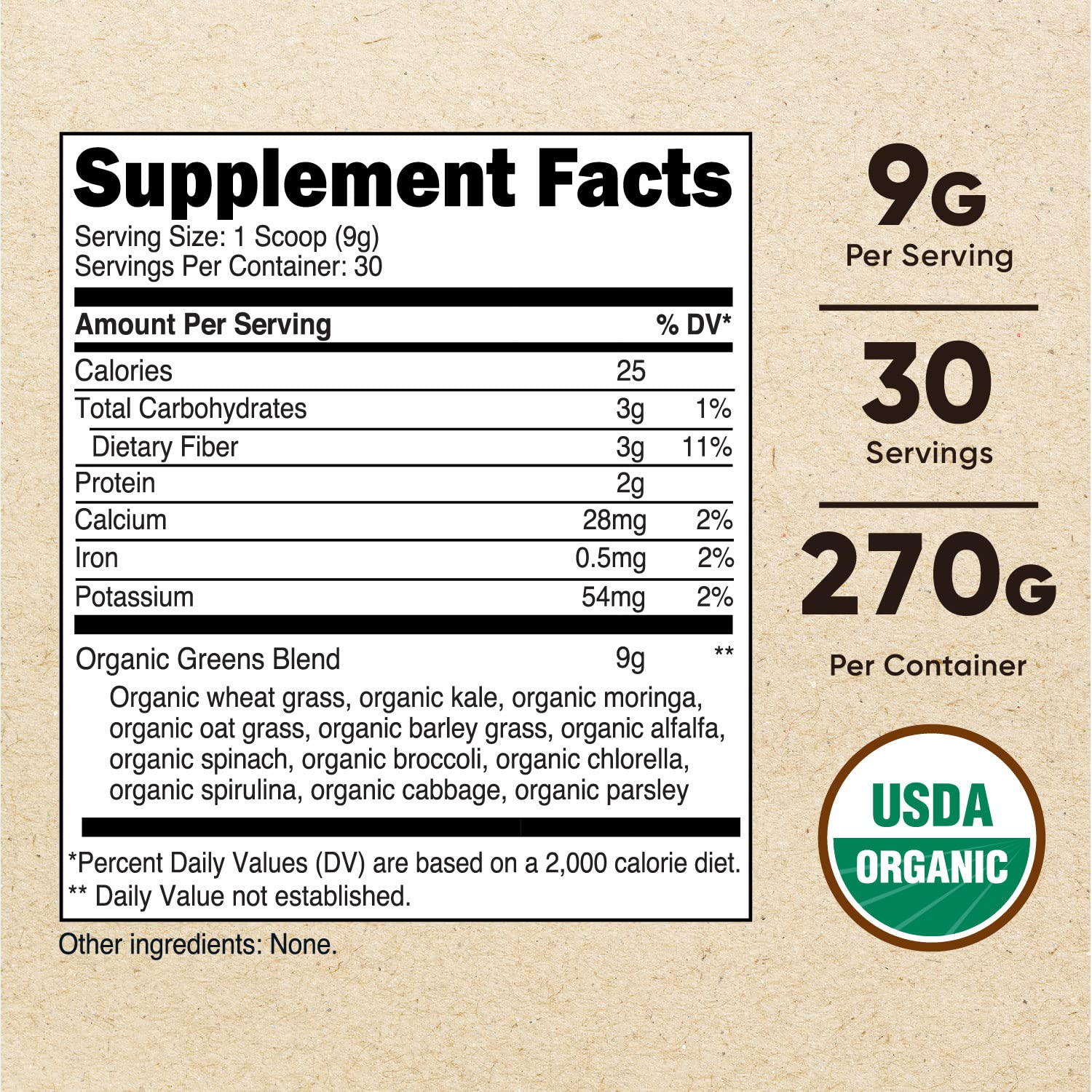 USDA organic superfood blend for health