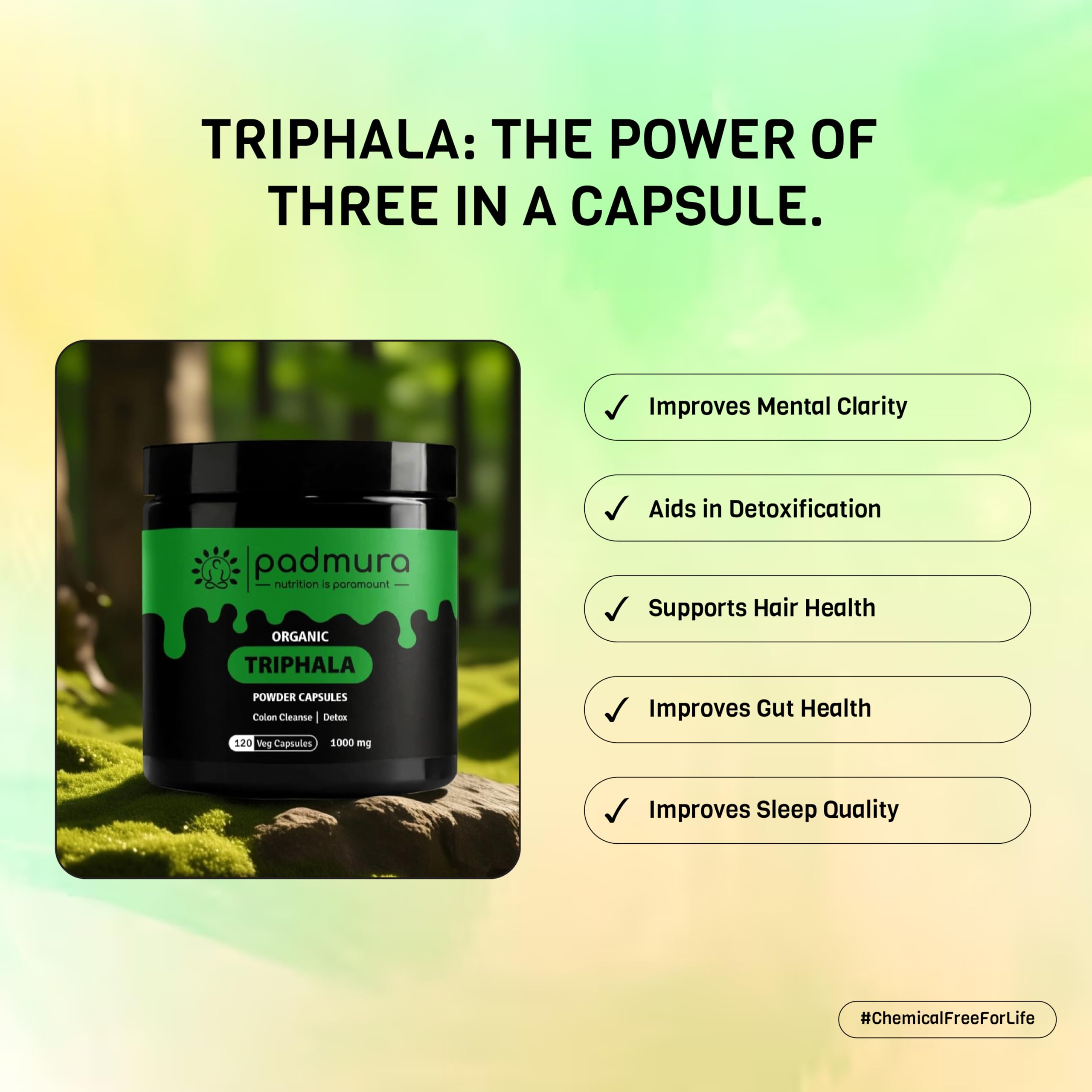 USDA organic triphala supplement