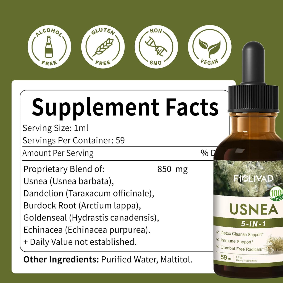 Usnea herbal remedy for cleansing