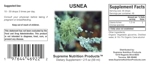 Usnea tincture for balanced nutrition