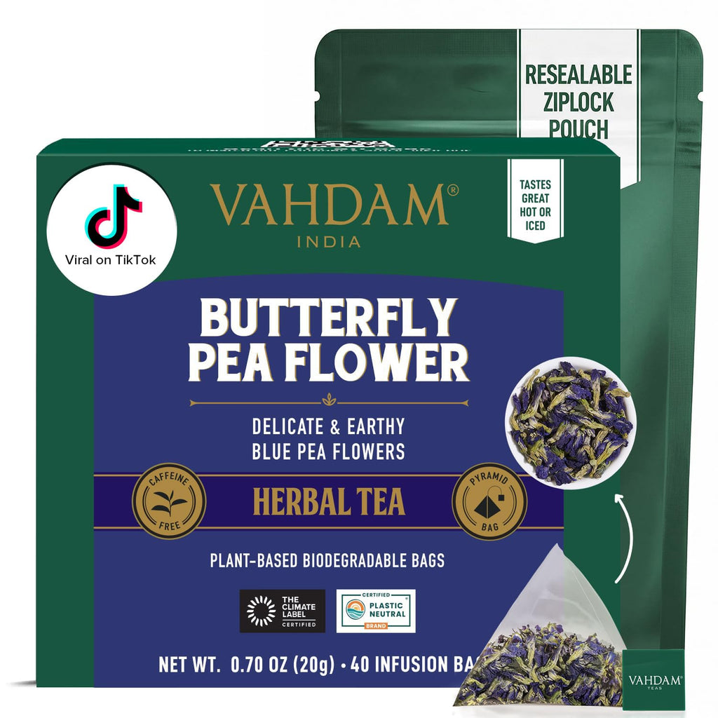 VAHDAM butterfly pea flower tea bags