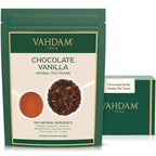 VAHDAM chocolate vanilla herbal tea blend