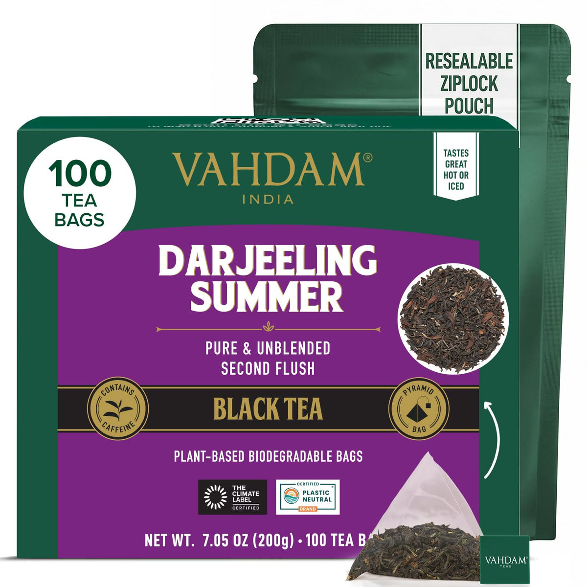 VAHDAM Darjeeling black tea bags