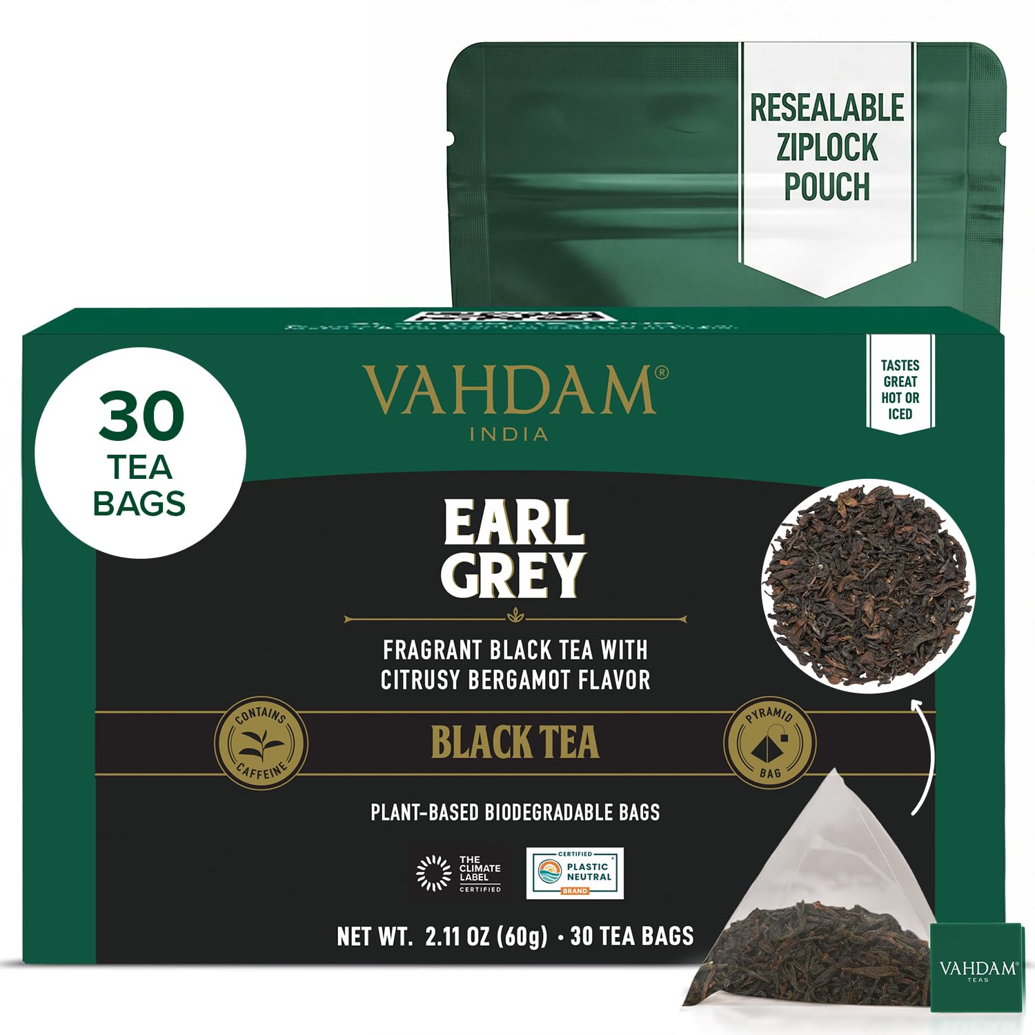 VAHDAM Earl Grey tea bags
