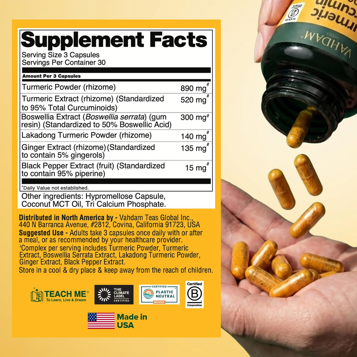 VAHDAM turmeric curcumin for vitality