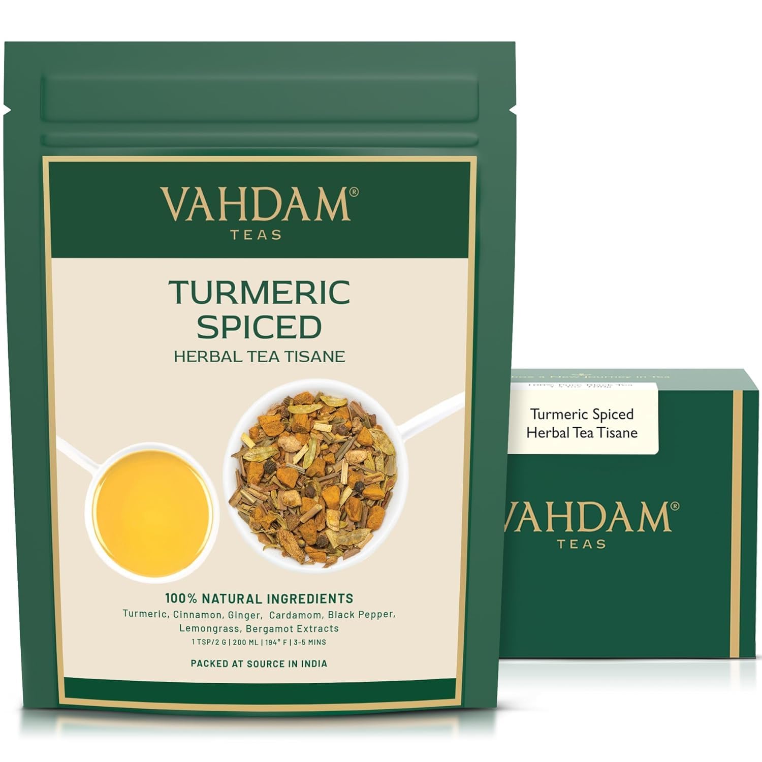 VAHDAM turmeric spice herbal tea