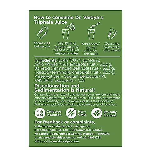 Vaidya's Triphala for healthy lifestyle
