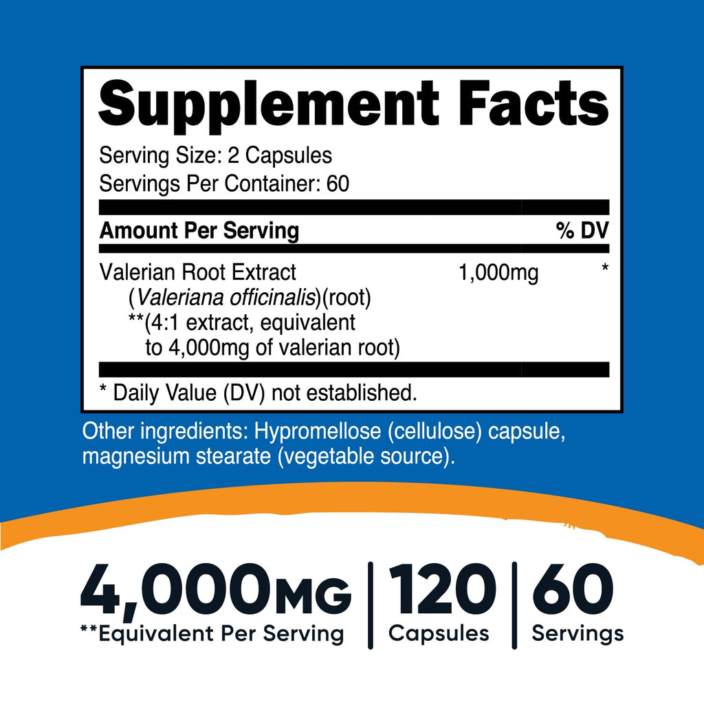 Valerian capsules for relaxation