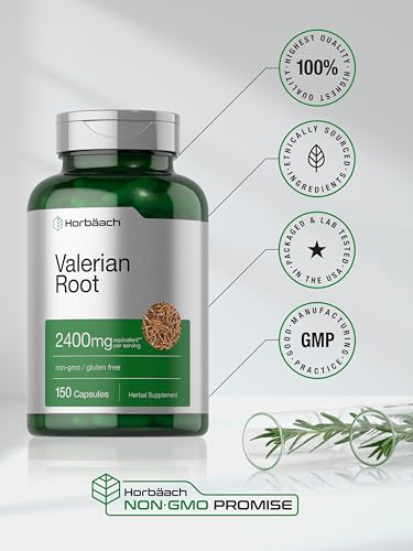 Valerian root capsules for nighttime tranquility