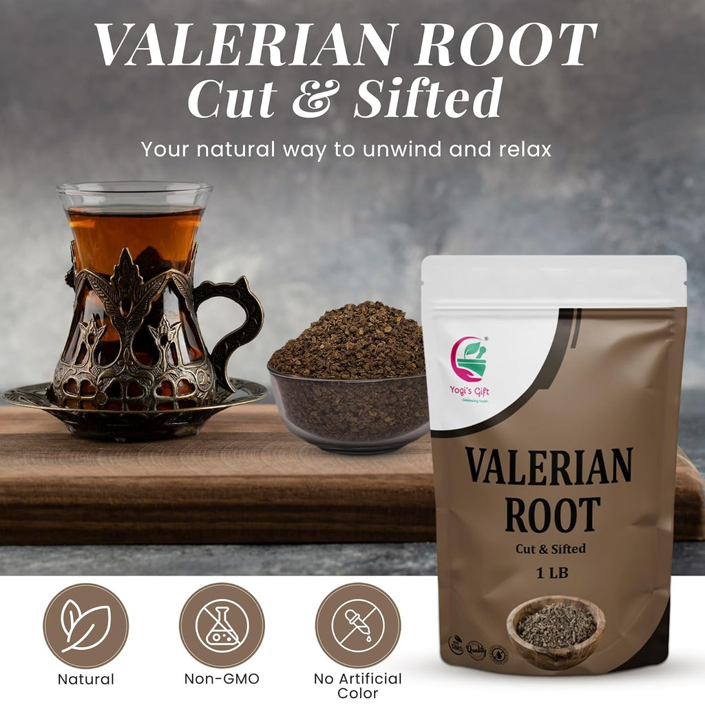 Valerian root cut and sifted