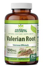 valerian root veggie capsules 500 mg