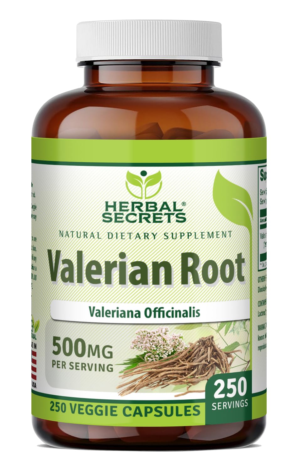 valerian root veggie capsules 500 mg