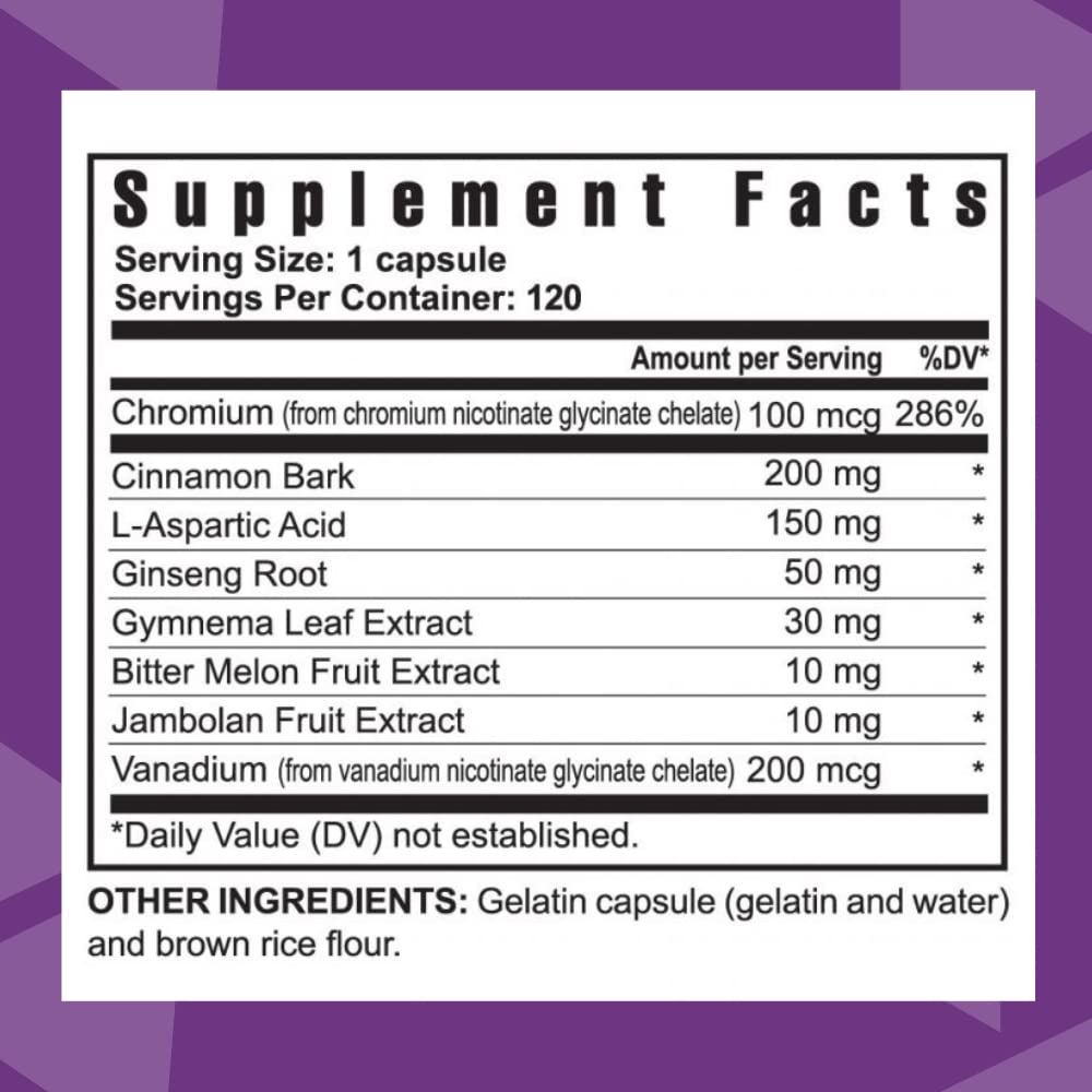 Vanadium chromium for healthy metabolism