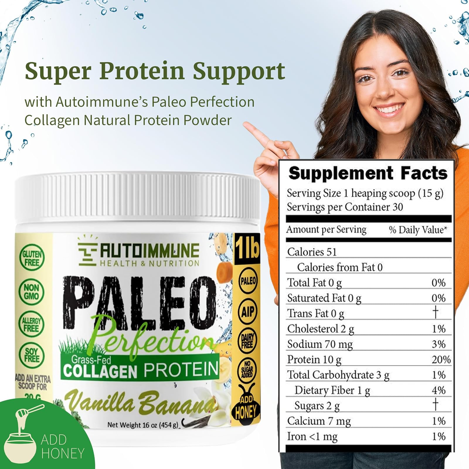 vanilla banana flavour collagen supplement