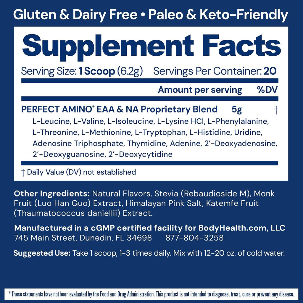 Vanilla BCAA amino acids supplement