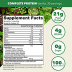 Vanilla bean plant protein blend