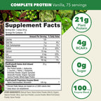 Vanilla bean plant protein blend