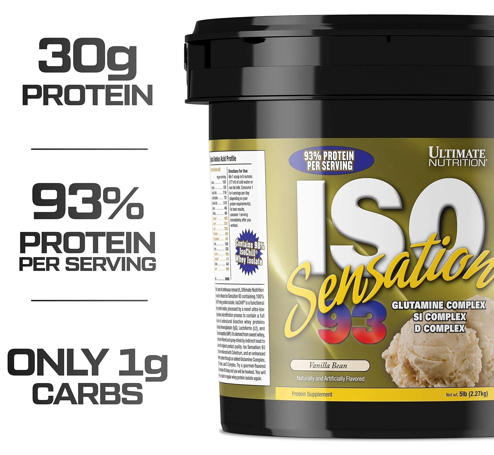 Vanilla bean whey protein powder