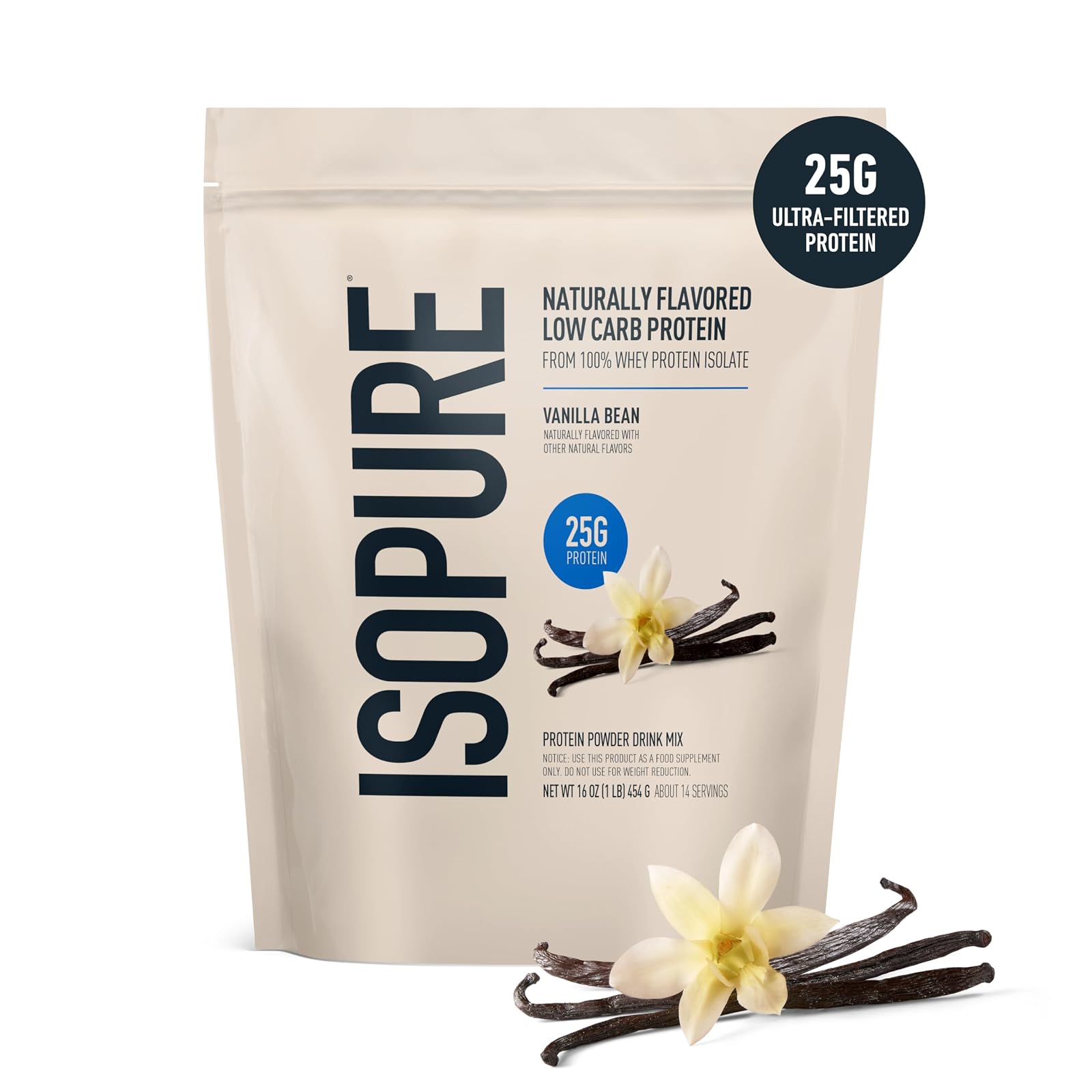 Vanilla bean whey protein supplement