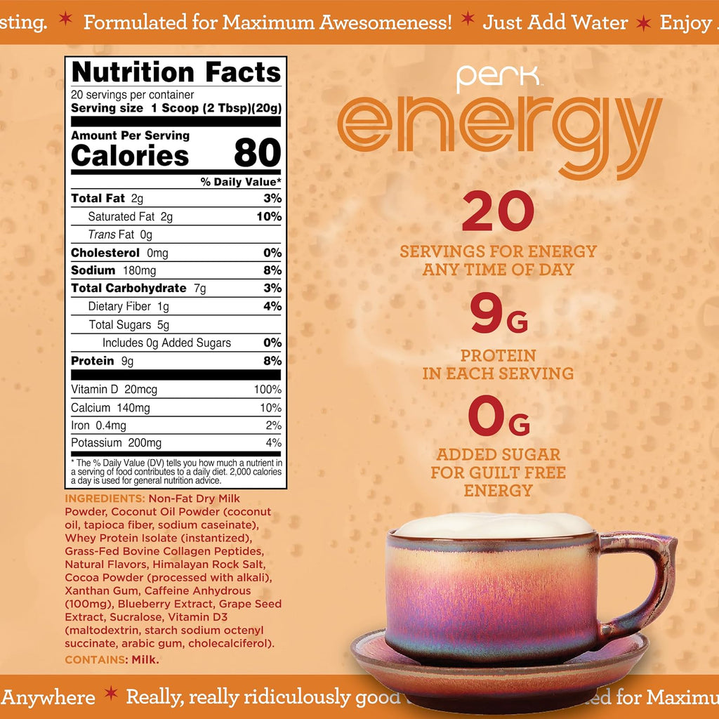 Vanilla Caramel energy powder for athletes