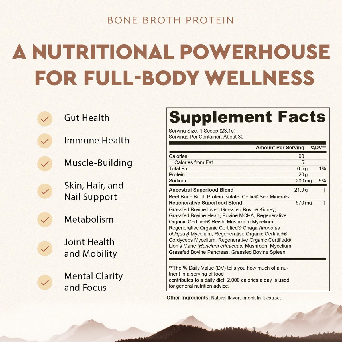 Vanilla chai flavour protein supplement