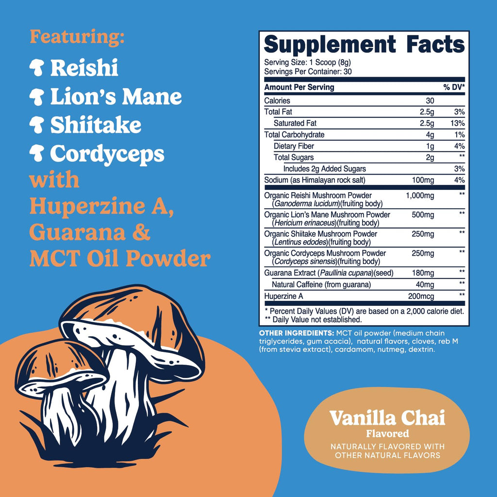 Vanilla chai mushroom blend benefits