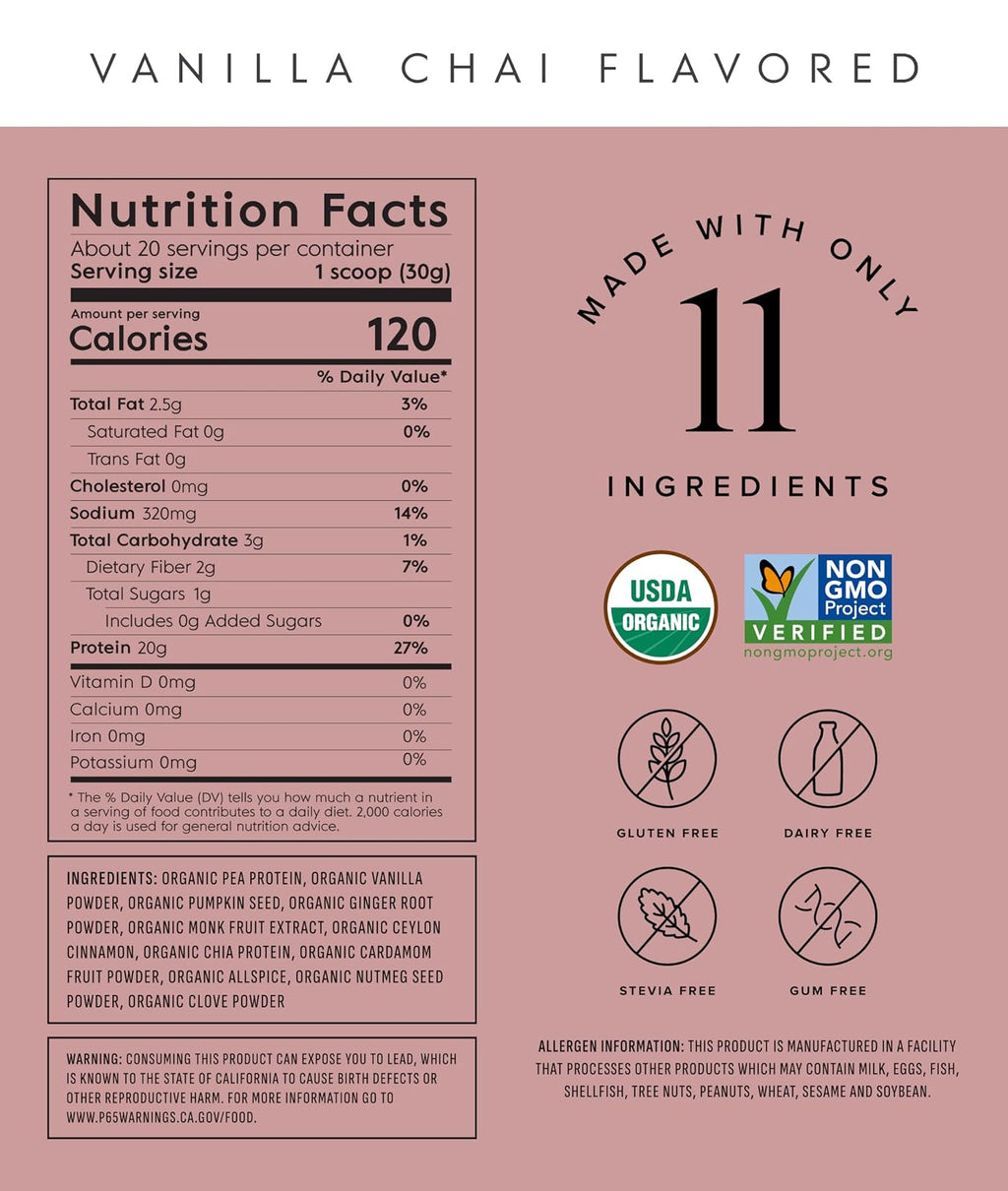 vanilla chai plant based protein