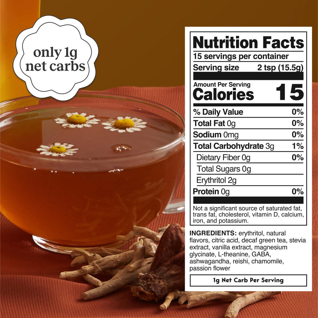 vanilla chamomile tea for calming effects
