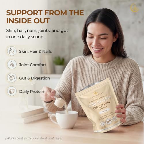 Vanilla collagen peptides for beauty