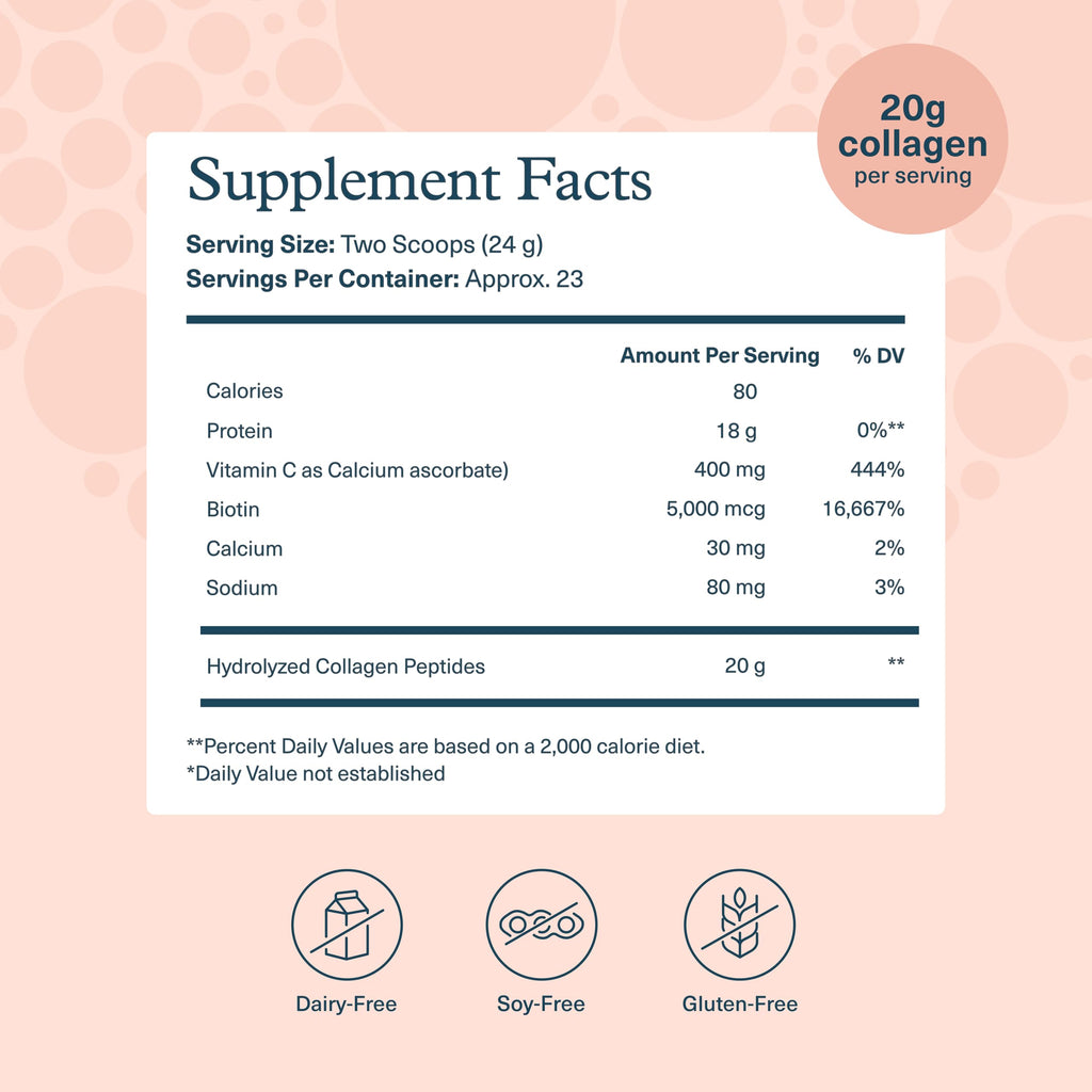 Vanilla collagen powder with vitamin C