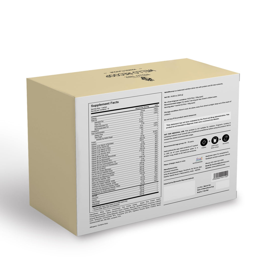 vanilla flavour blended vitamin supplements