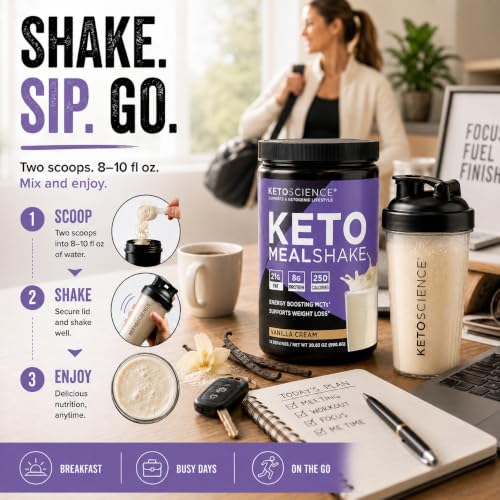 Vanilla flavour keto shake mix