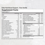 Vanilla flavour nutritional supplement