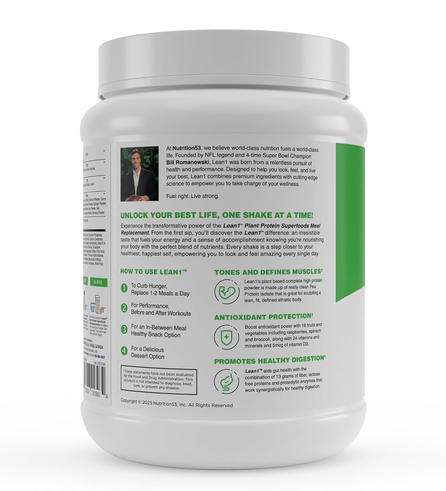 vanilla flavour plant protein option