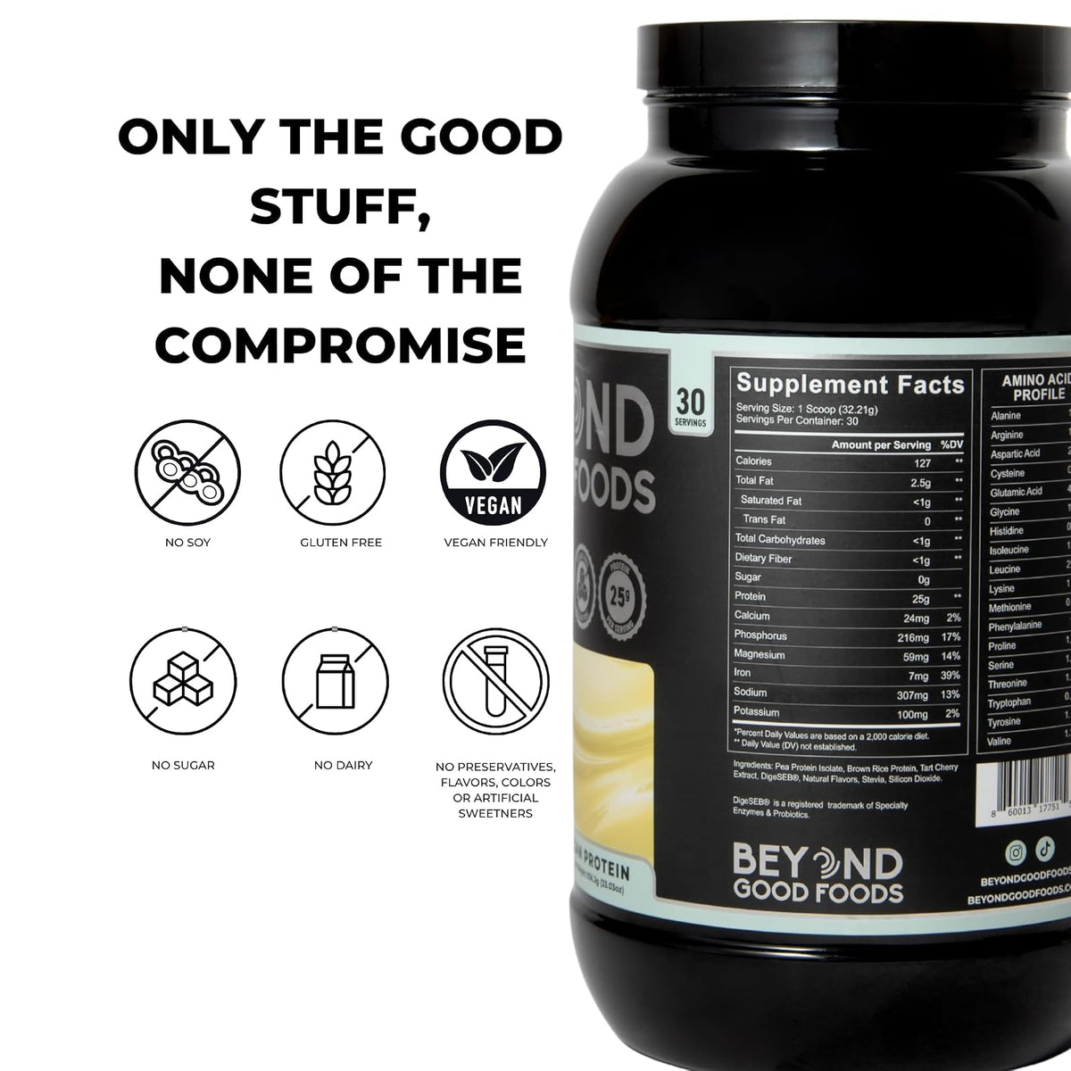vanilla flavour plant protein powder
